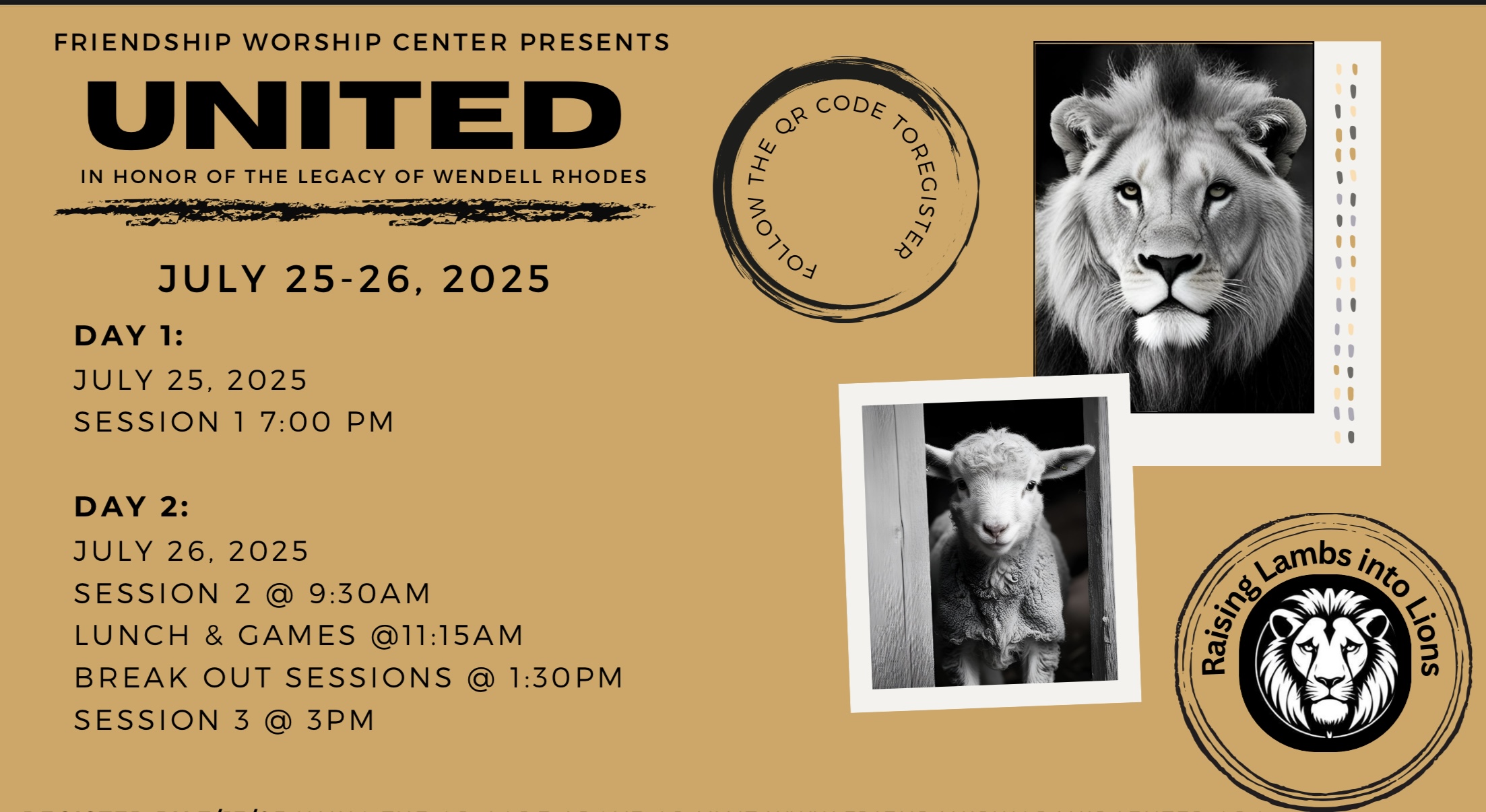 2025 United Conference Web Registration - Friendship Worship Center